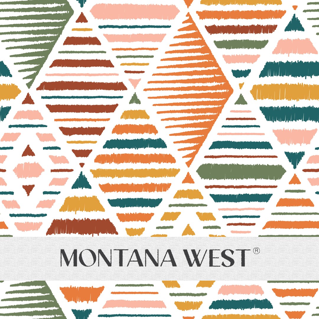 Tribal Rhombus Seamless Pattern, Digital Boho Doodle Geometric Diamond ...