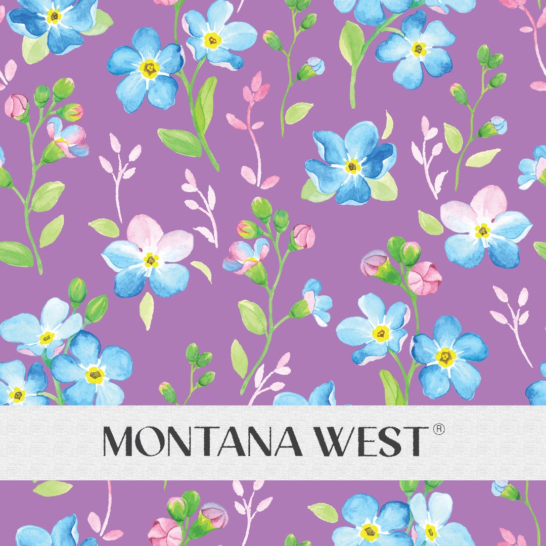 Forget-me-nots Seamless Pattern, Digital Watercolor Spring Floral ...