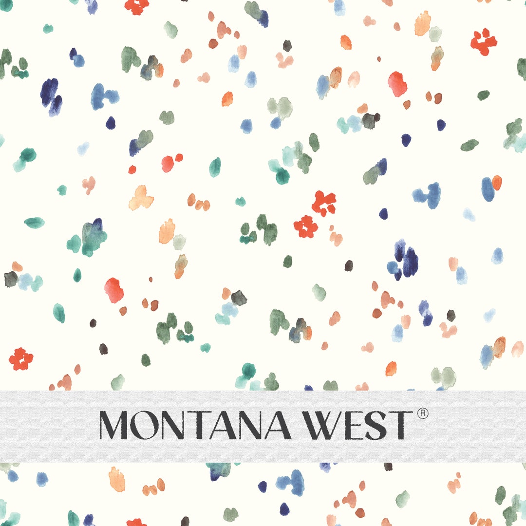 Scattered Confetti Seamless Pattern, Digital Watercolor Colorful Blots ...