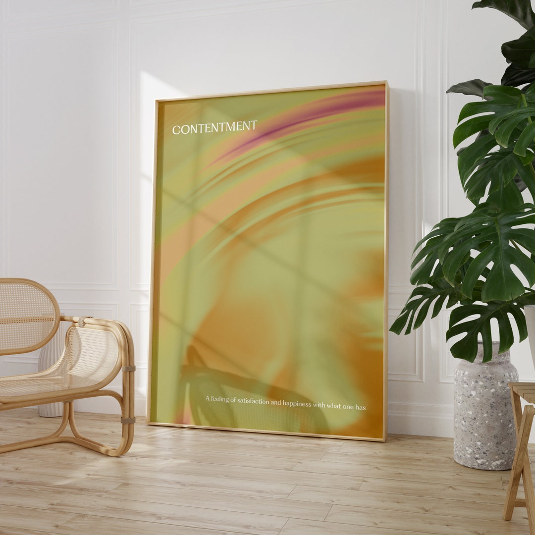 CONTENTMENT Emotion Aura Poster - Printable Wall Art - Minimal Design ...