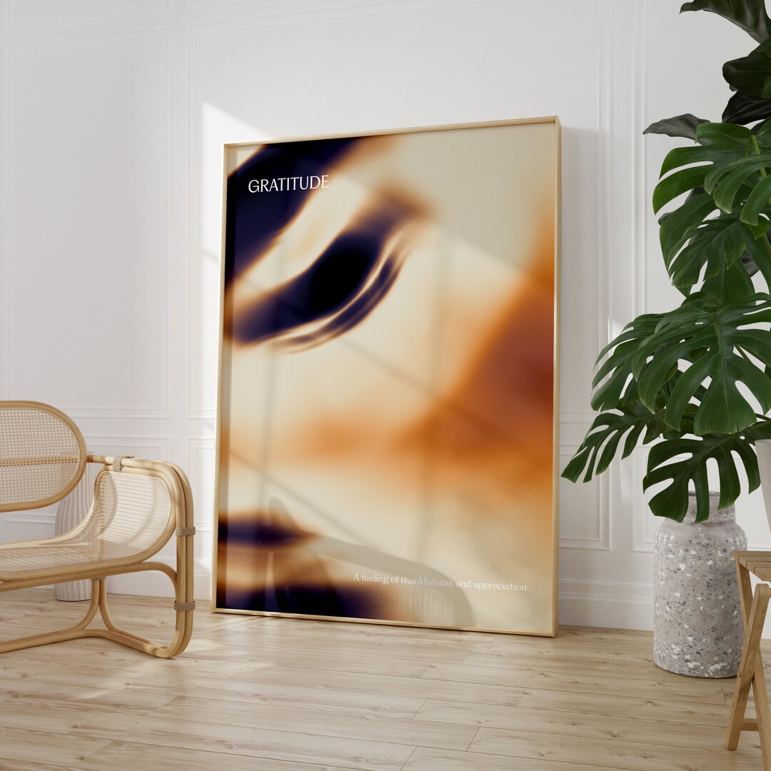 GRATITUDE Emotion Aura Poster - Printable Wall Art - Minimal Design ...