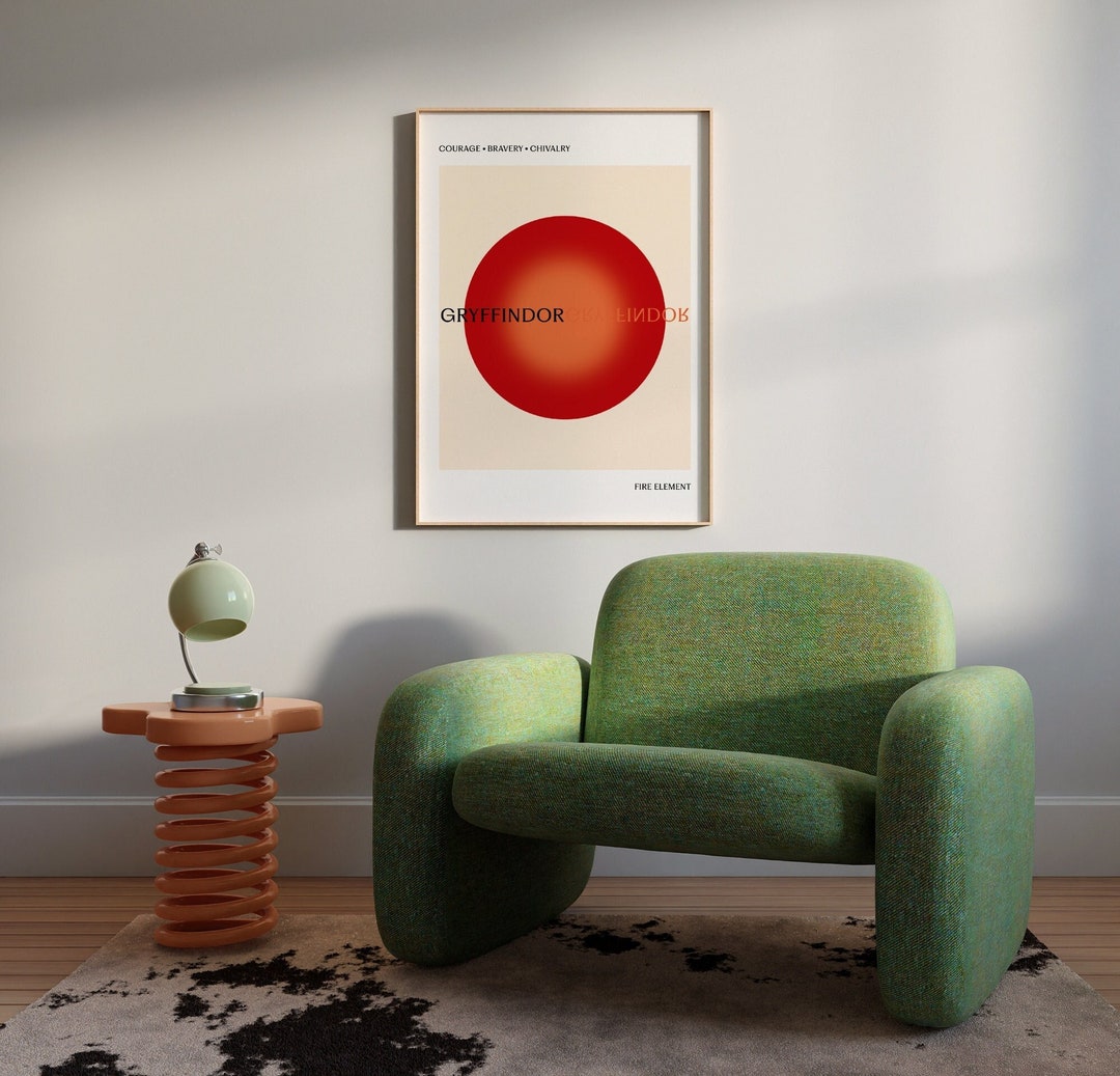 Hogwarts Aura Poster - Gryffindor Edition - Aura Wall Art - Gradient ...