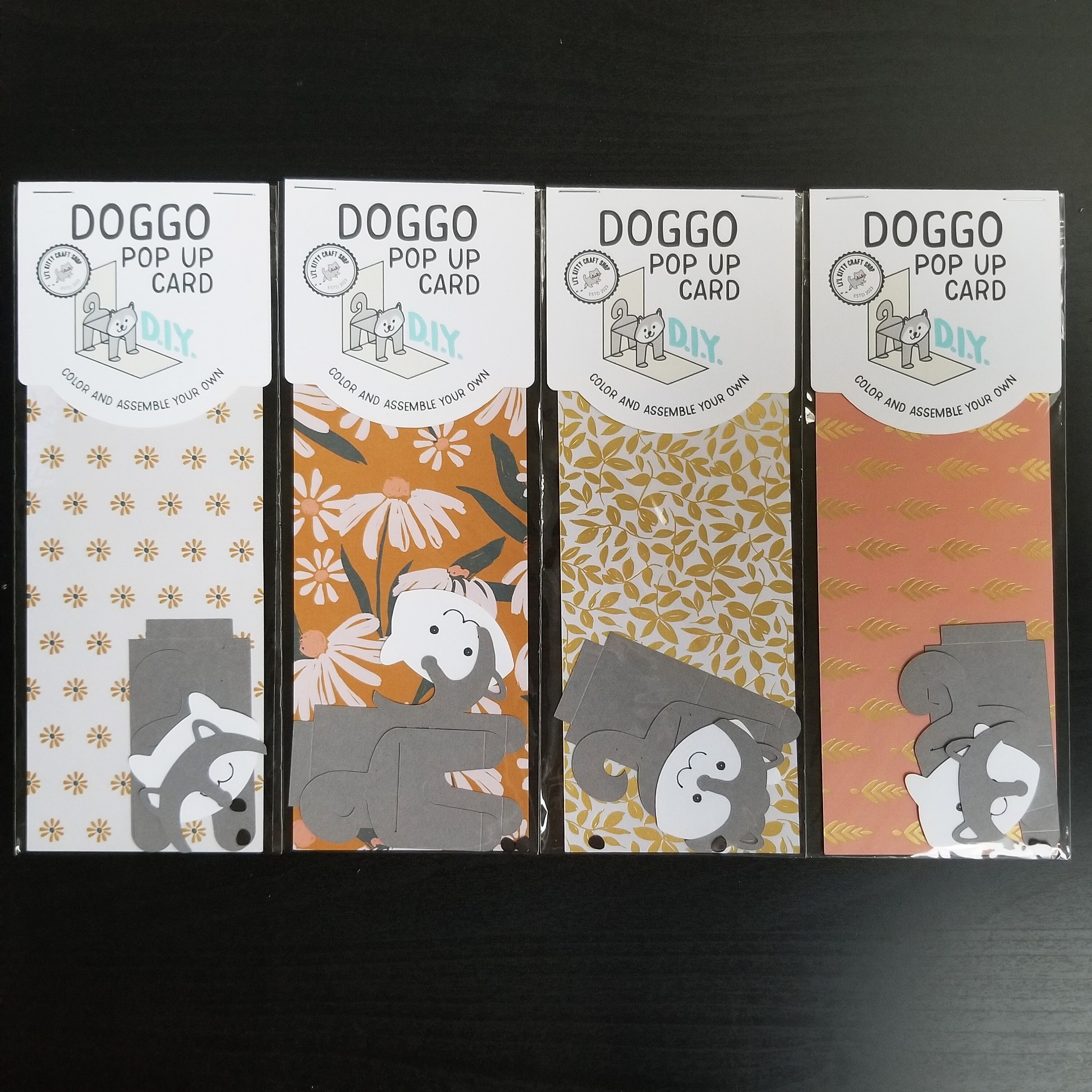 Gray Doggo D.I.Y. Pop up Card - Etsy