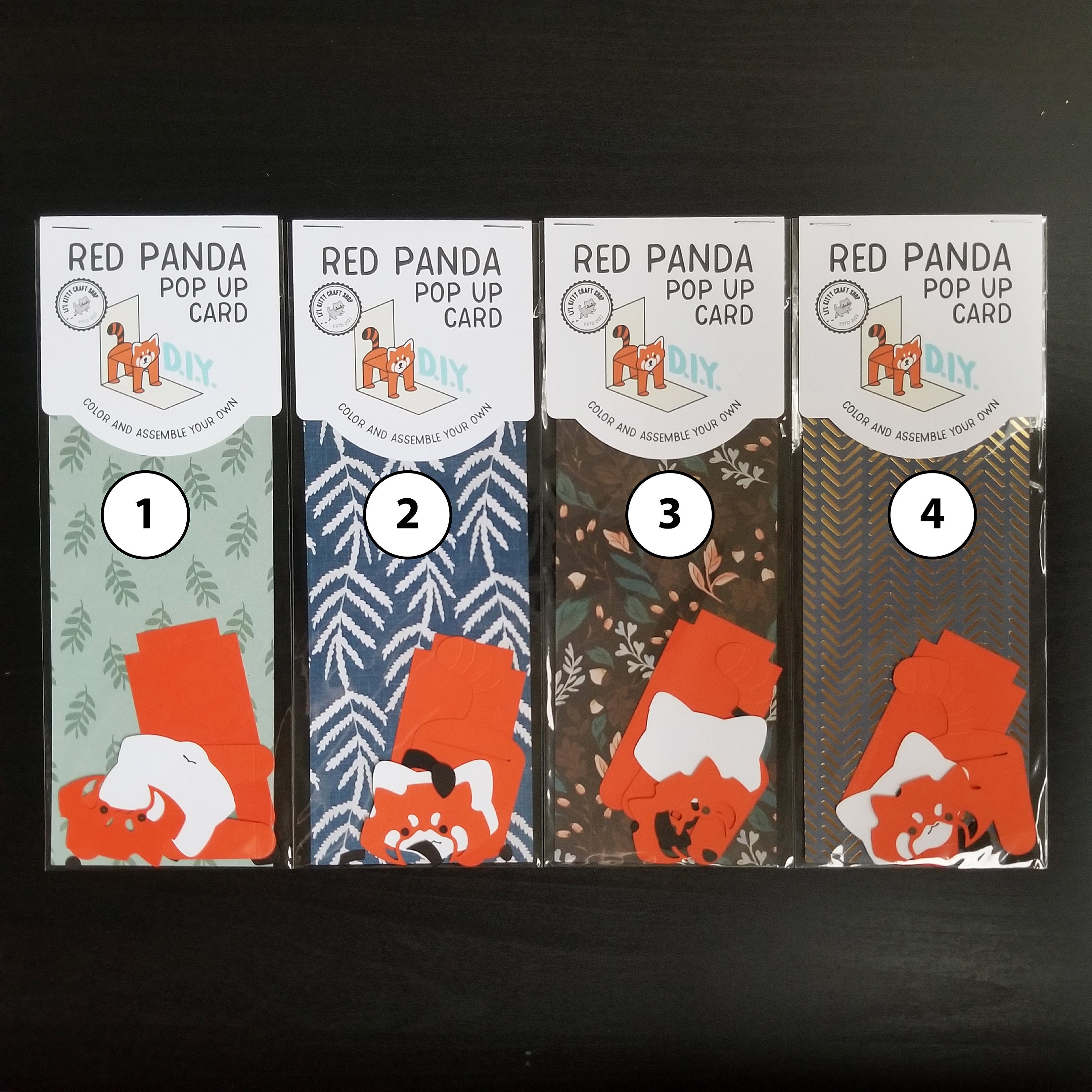 Red Panda D.I.Y. Pop up Card - Etsy