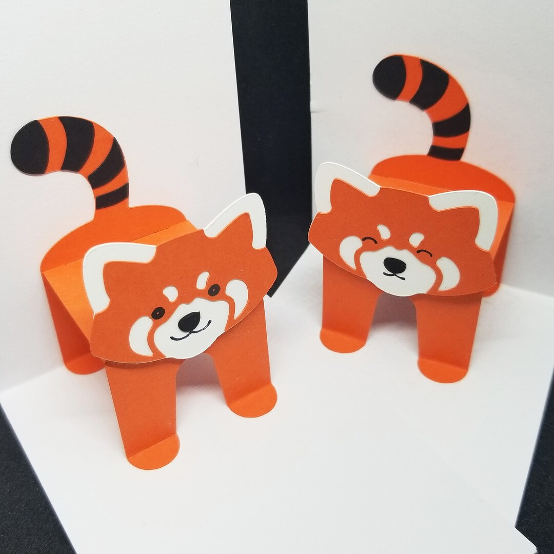 Red Panda D.I.Y. Pop up Card - Etsy