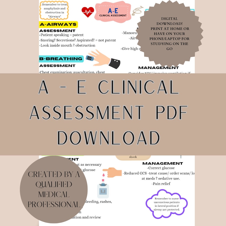 Study Guide A-E Clinical Patient Assessment Head-to-toe Assessment ...