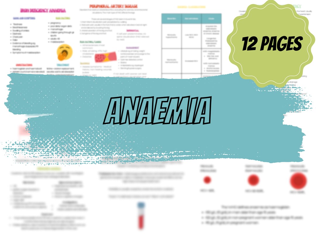 Hematology Disorders Anemia Conditions Medical School Notes Haematology ...