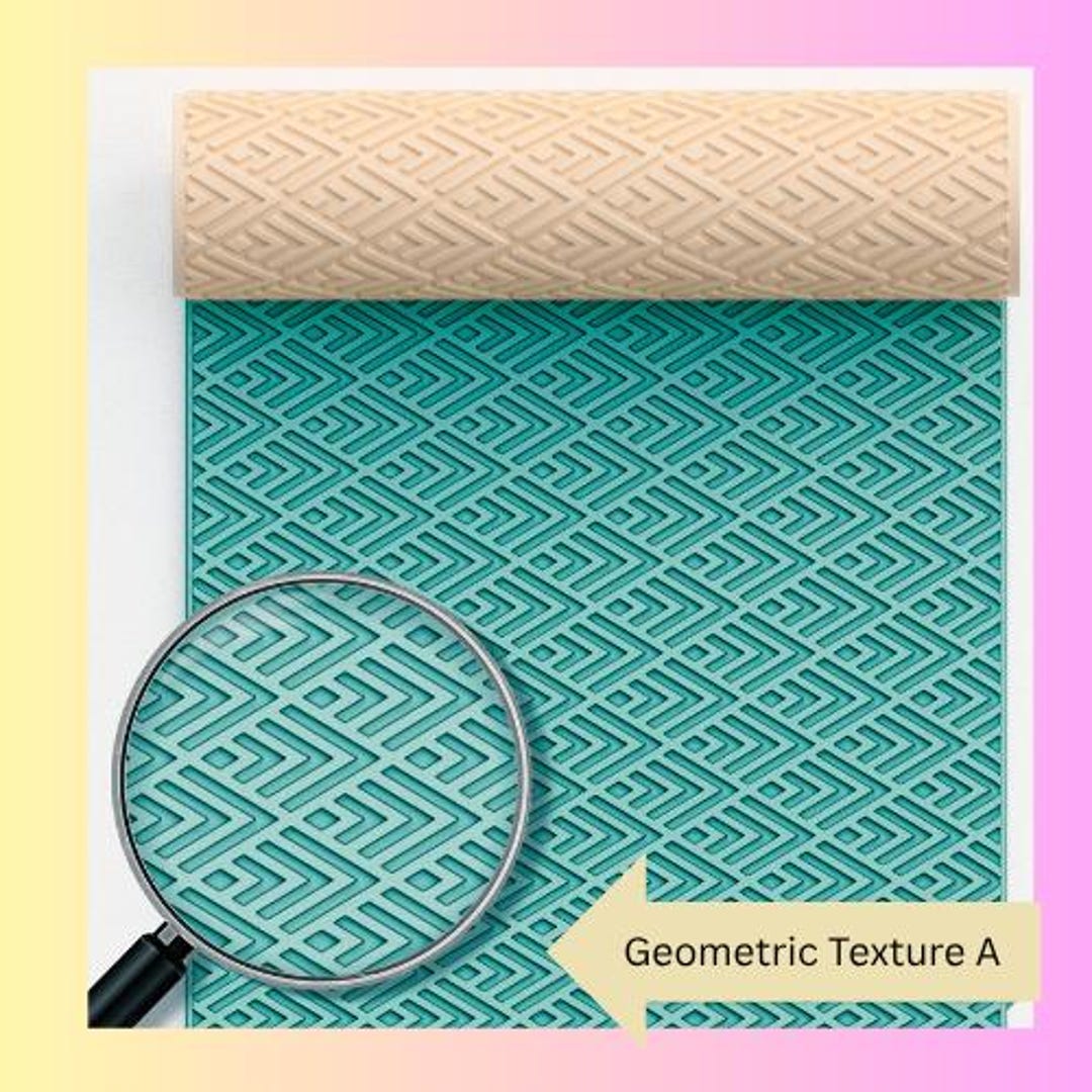 Geometric Texture A Roller 3d Printed - Etsy