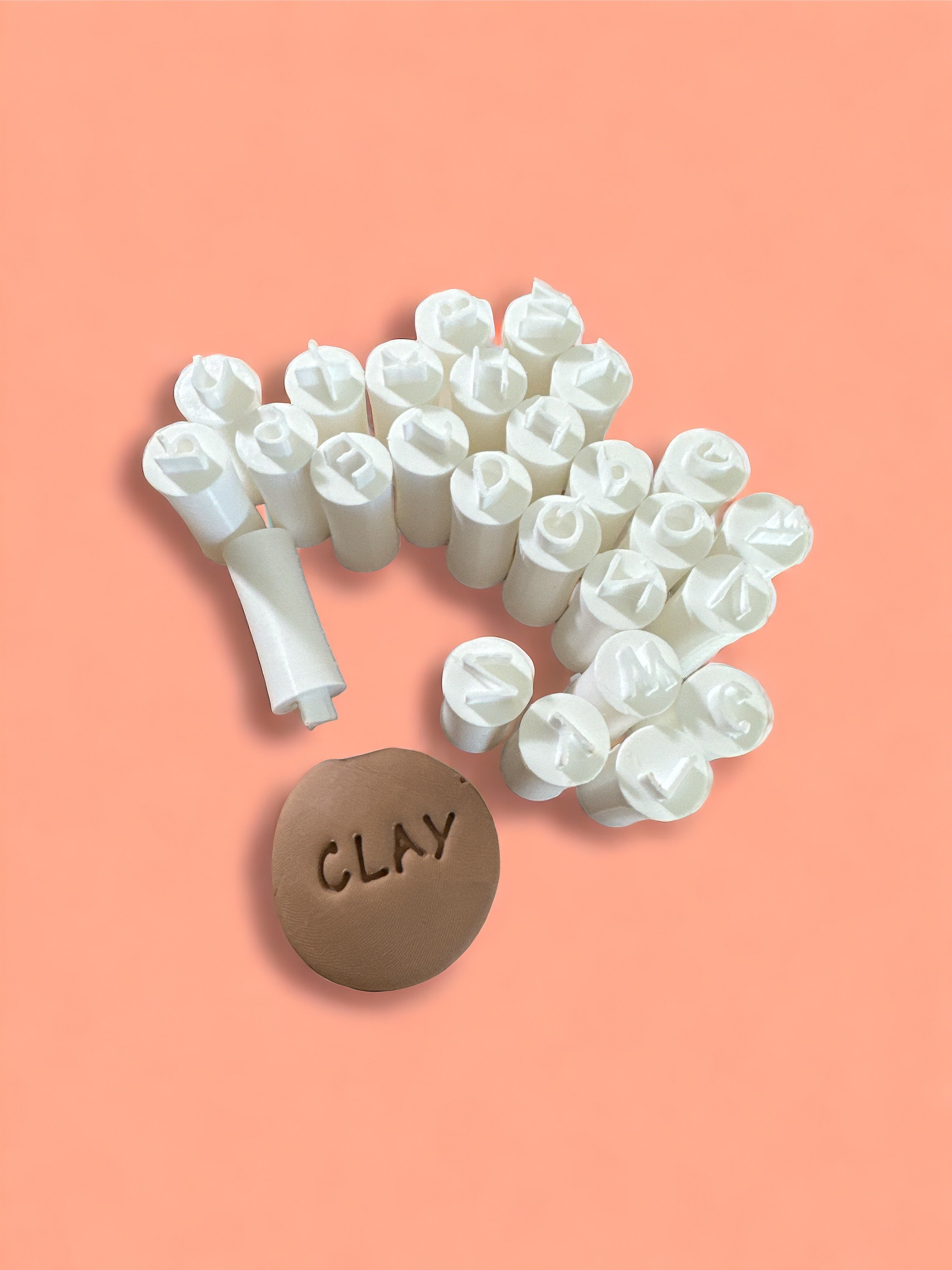 Alphabet Letter Upper Case Set Clay Stamps Polymer Clay Letter Stamps ...