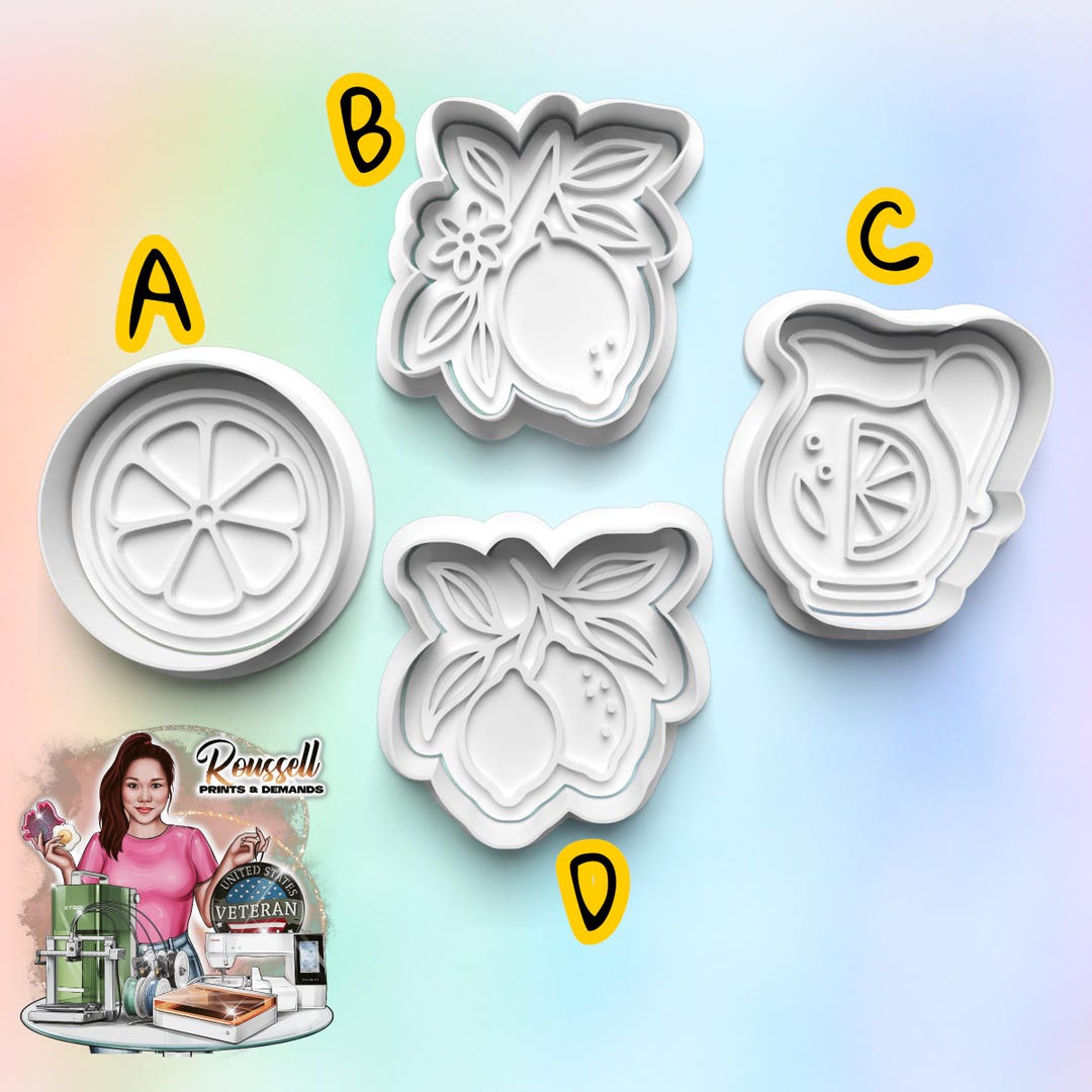 Lemon Cookie Cutter: 3D Printed Fondant Clay Cutter - Etsy