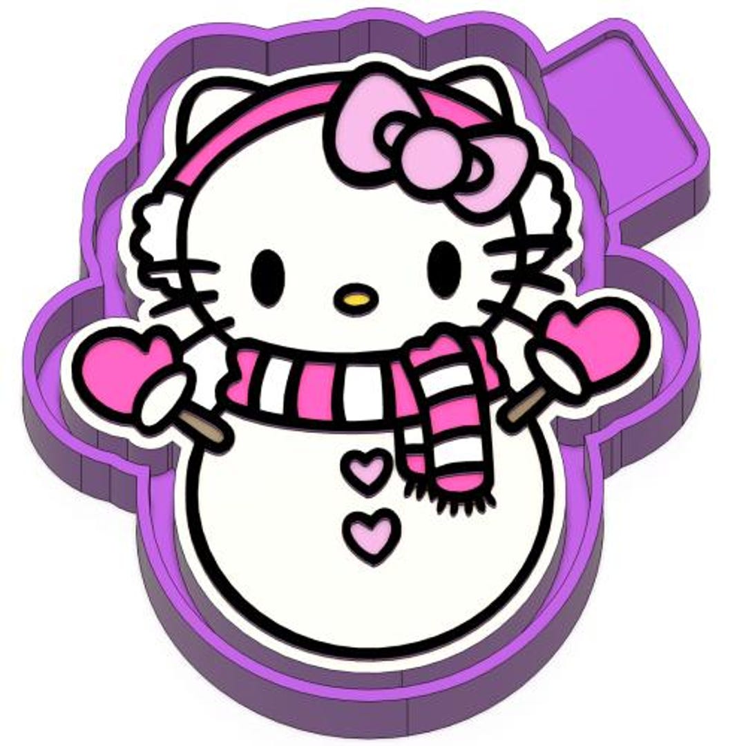 Hello Kitty Snowman Freshie Silicon Mold / Molder - Etsy
