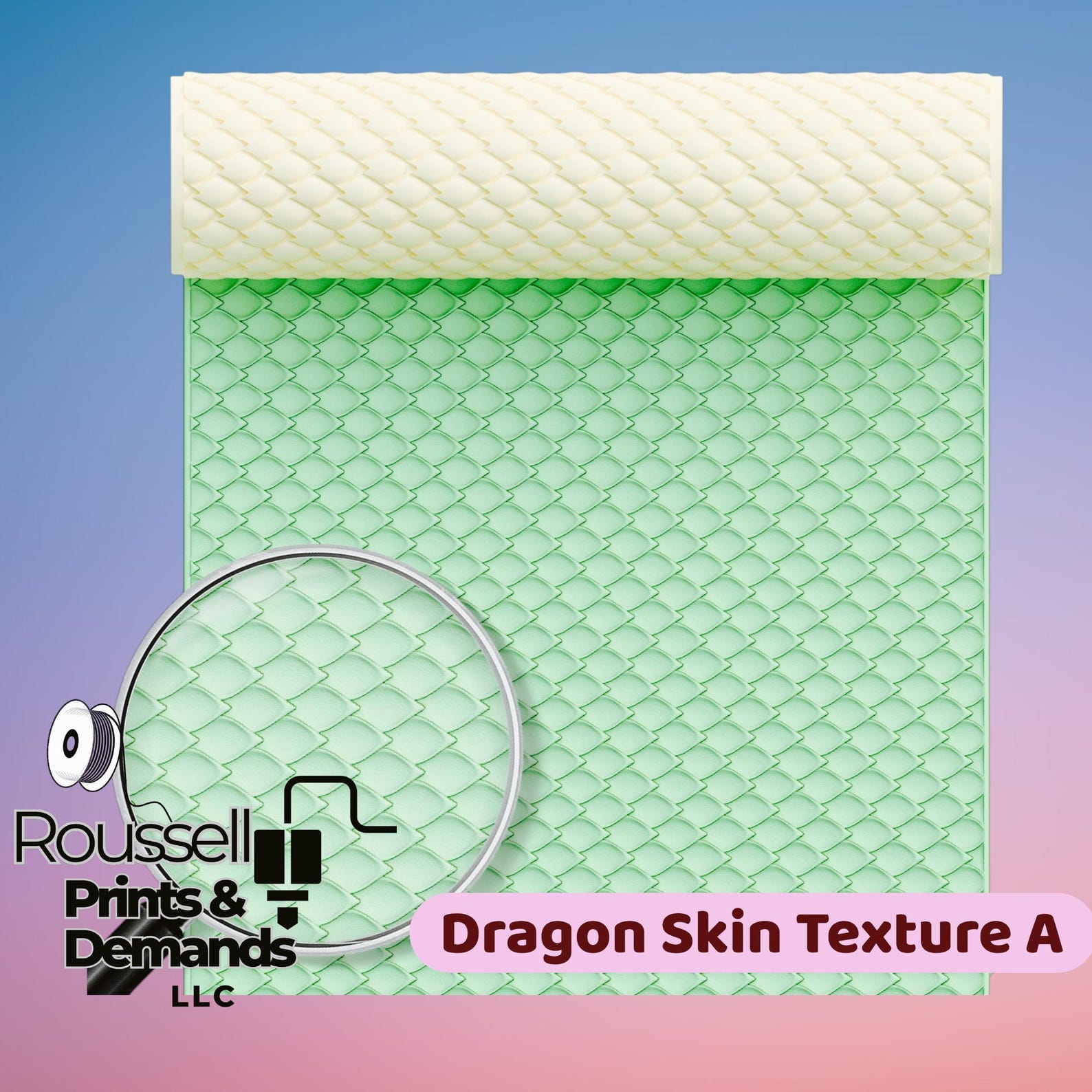 Dragon Skin Texture A Roller 3d Printed - Etsy
