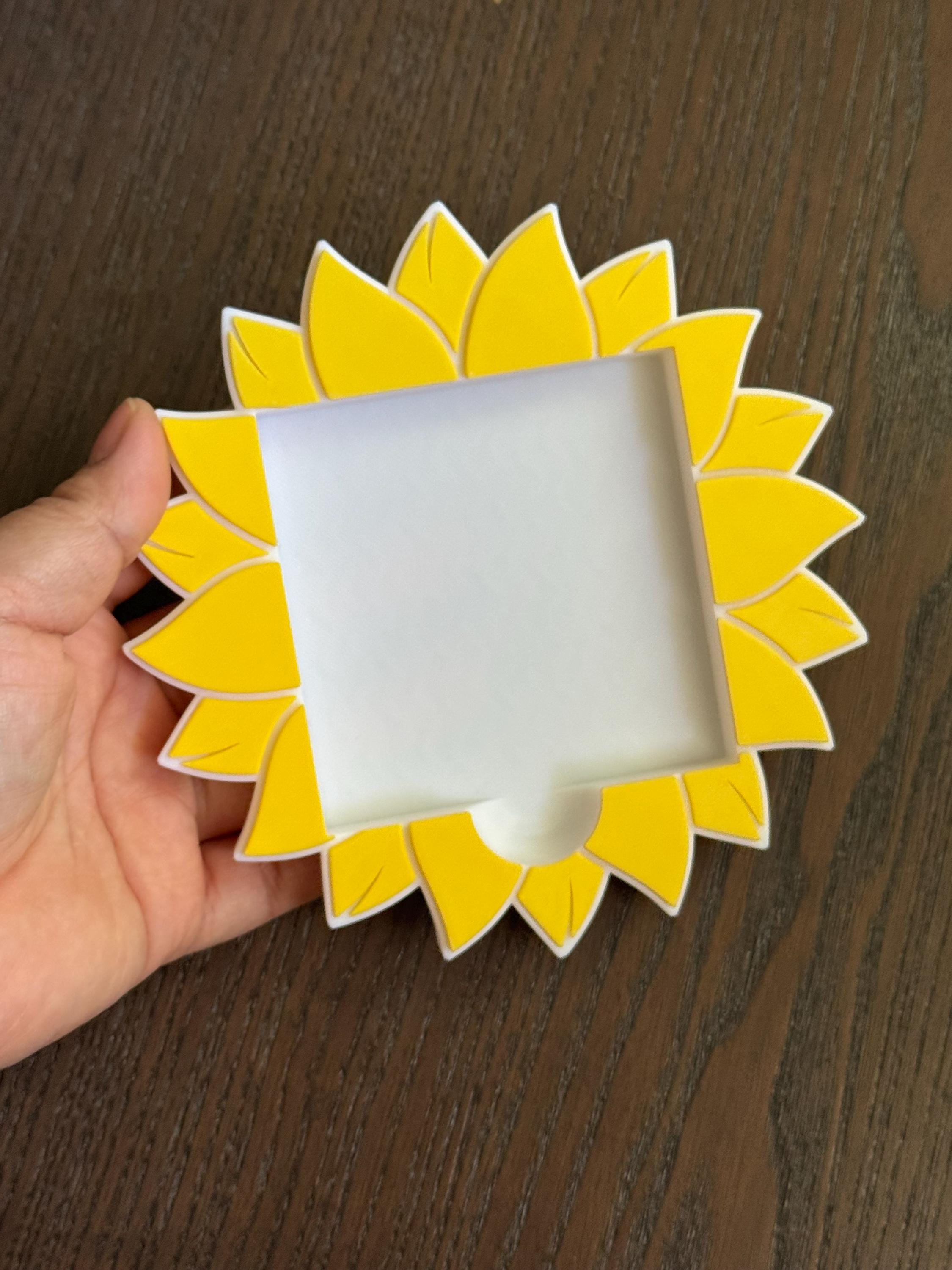 Sunflower Sticky Note Holder 3d Printed No Resin Added - Etsy