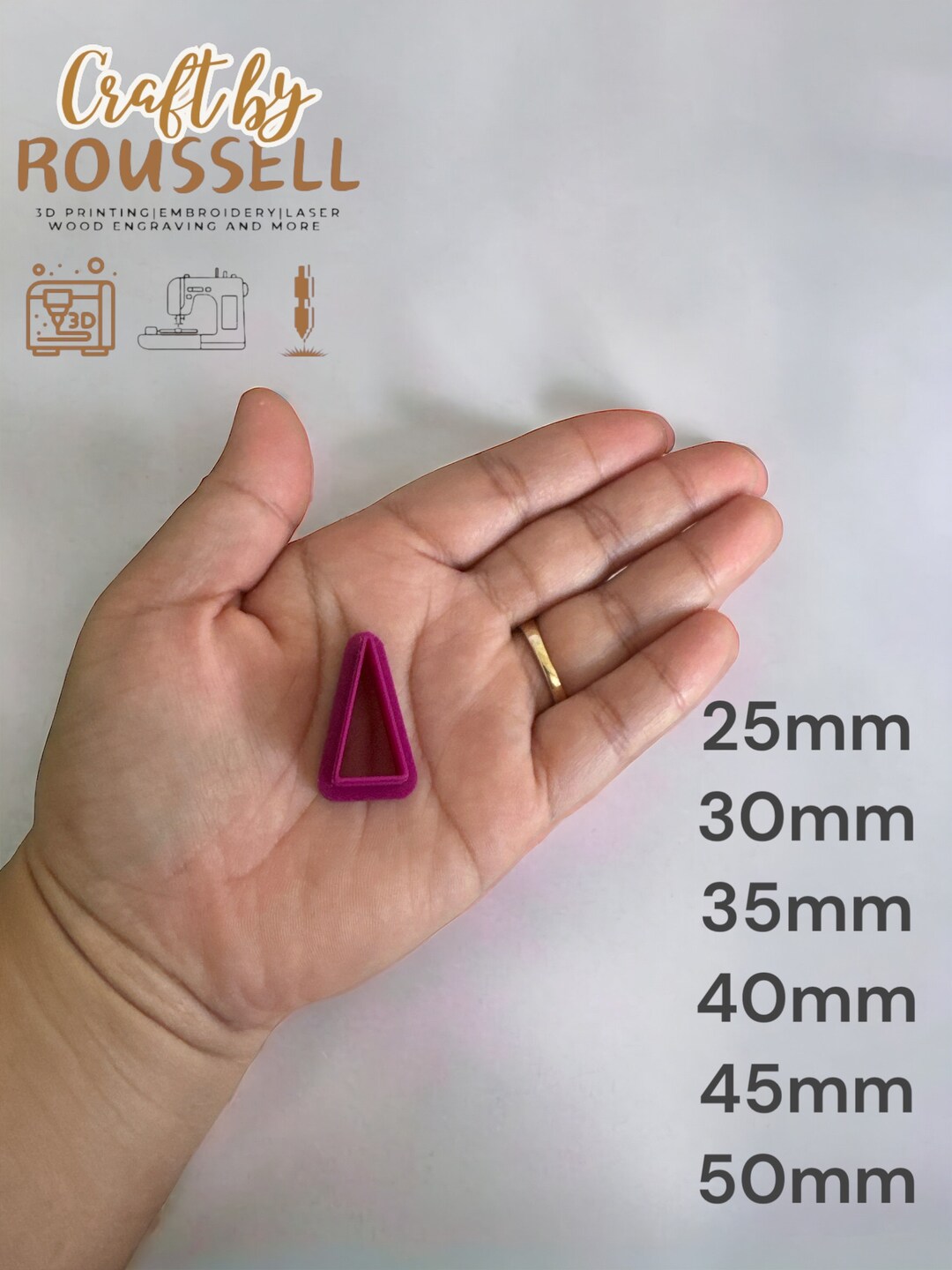 Long Triangle Clay Cutter| Polymerclay Cutter | Clay Cutter | Triangle ...