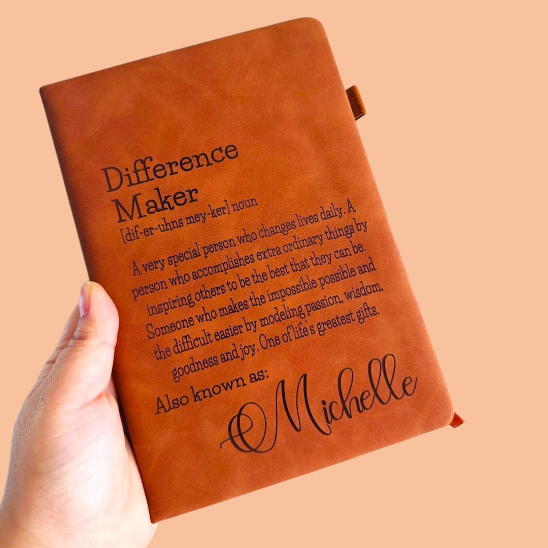 Personalized Difference Maker Journal, Custom Difference Maker ...