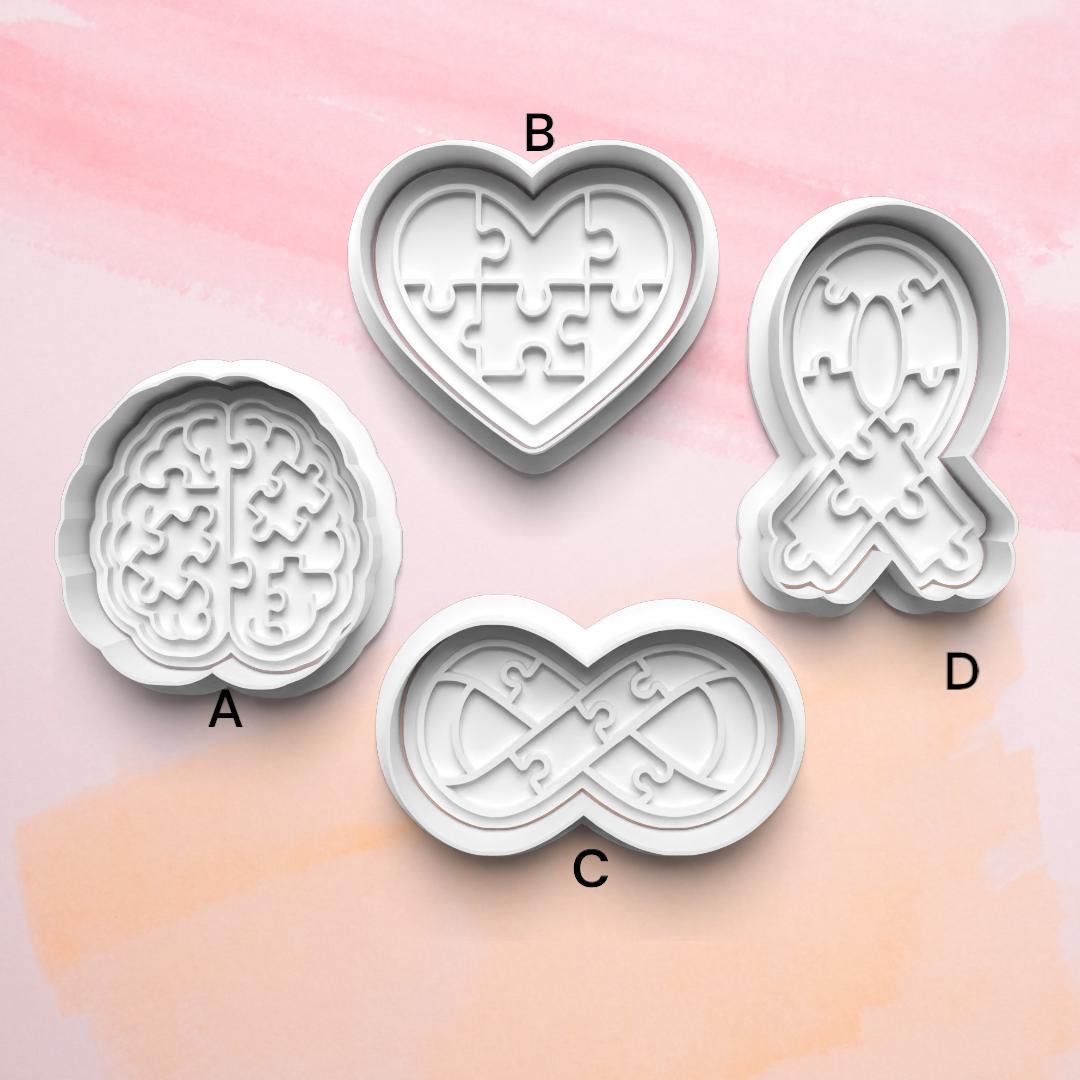Autism Spectrum Cookie Cutter: 3D Printed Fondant Cutter - Etsy