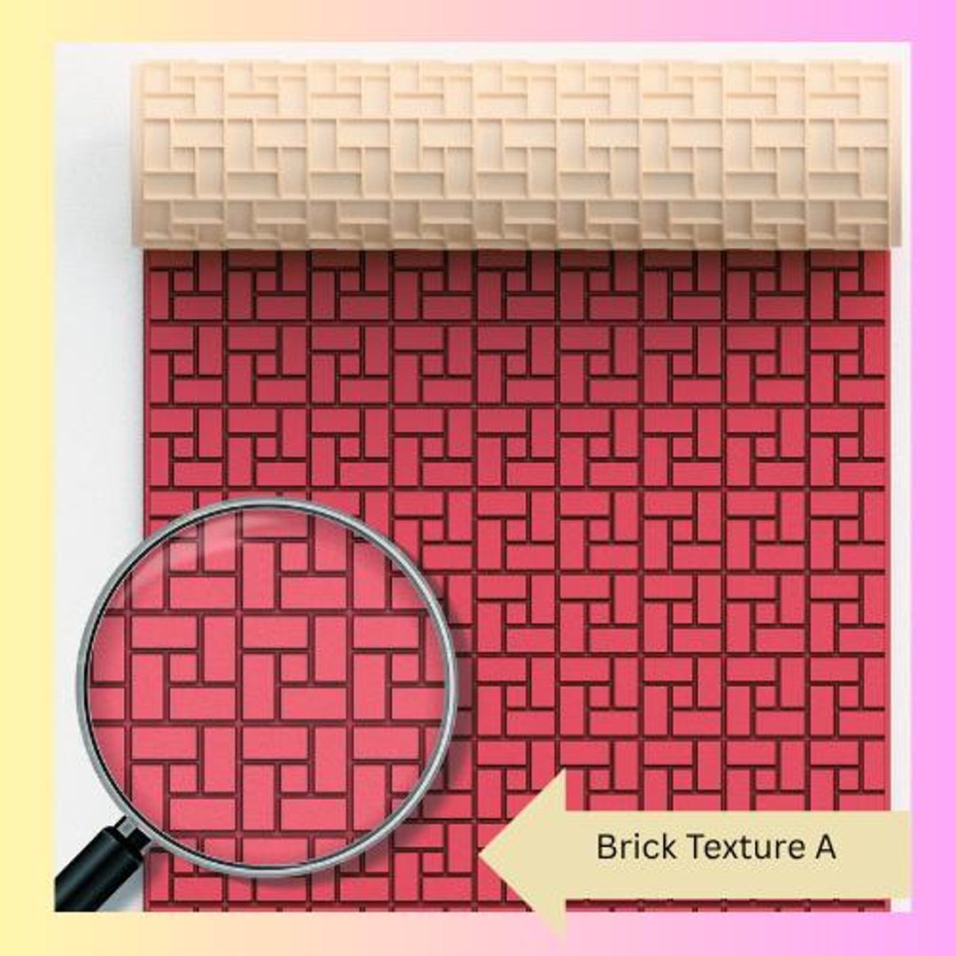 Brick Texture A Roller 3d Printed - Etsy