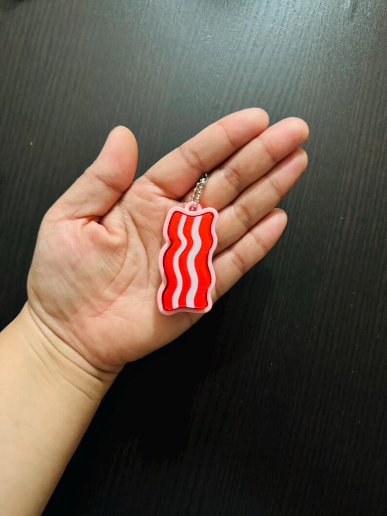Breakfast Food Clicker Keychain: Bacon, Egg & Toast - Etsy