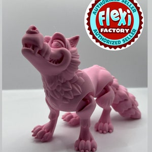3d Printed Flexi Wolf | Flexi Factory | Paintable | Desk Toy | Fidget ...