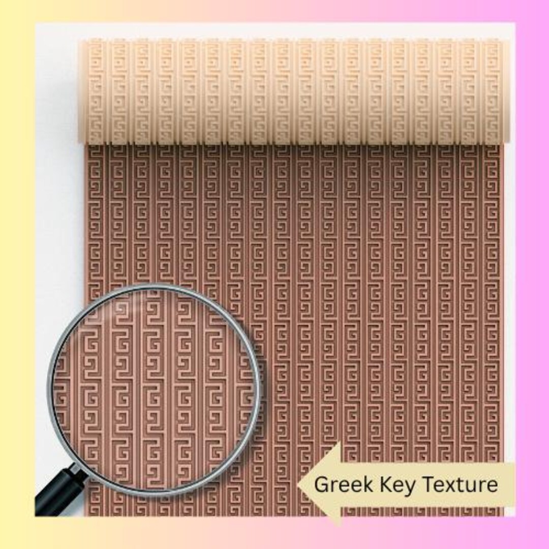 Greek Key Texture Roller 3d Printed - Etsy