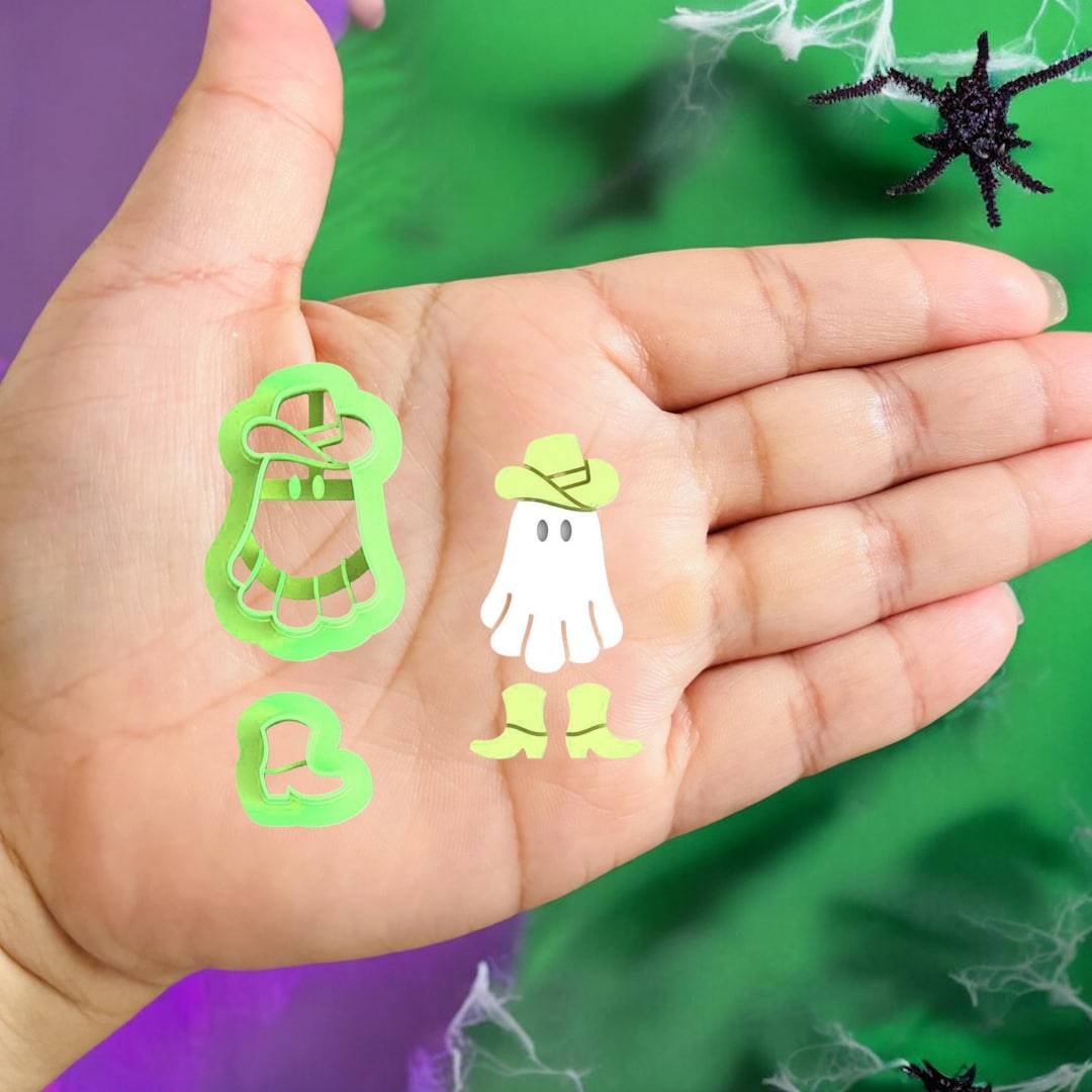 Cowboy Ghost Halloween Cutter ( Mirrored Set ) - Etsy