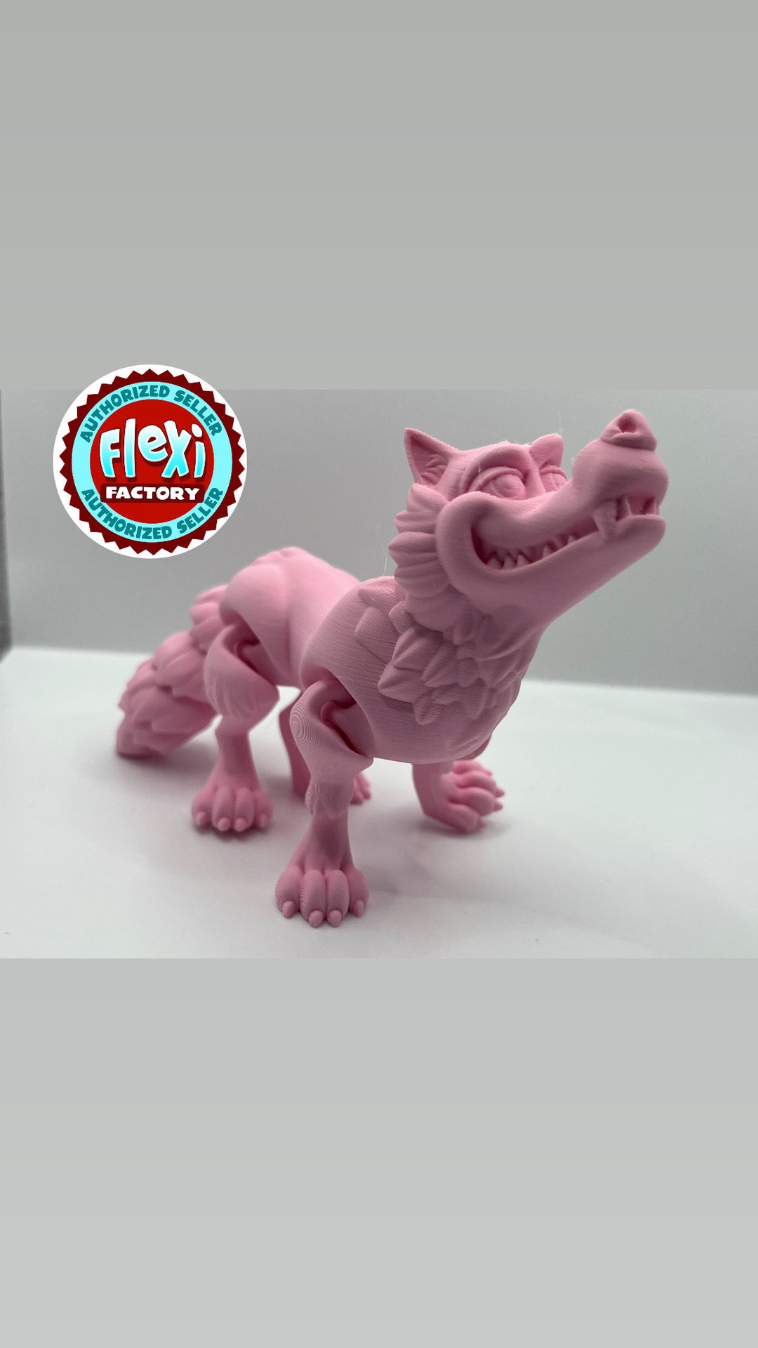 3d Printed Flexi Wolf | Flexi Factory | Paintable | Desk Toy | Fidget ...