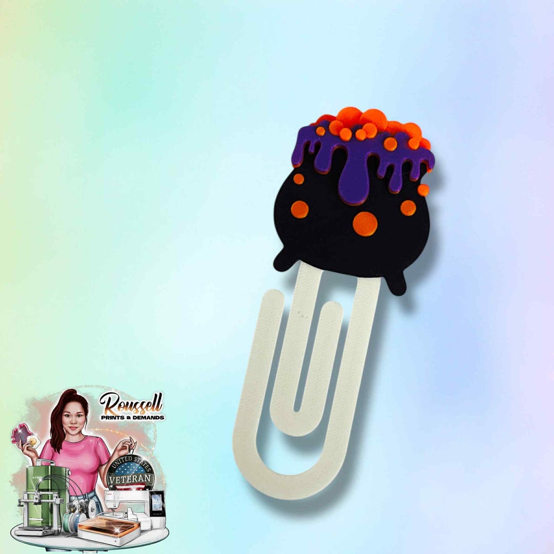 Cauldron 3d Printed Paper Clip | 3d Bookmark - Etsy