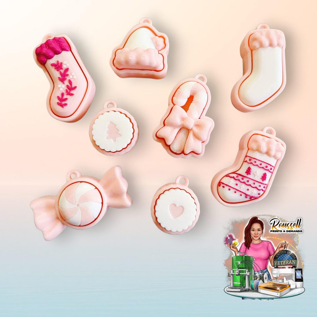Pink Christmas Fidget Clicker | Clickers Keychain - Etsy