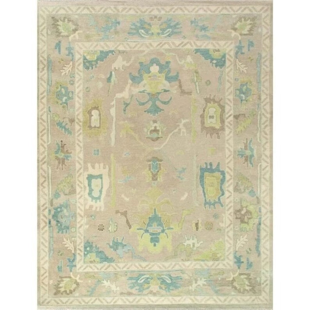 Sage Pastel Rug Modern Oushak Rug Living Room Contemporary Large Area ...