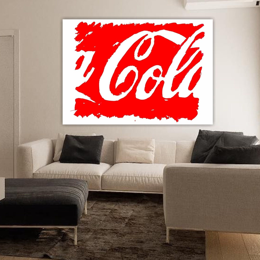 Pop Art Canvas, Mario Schifano, Coca-cola, Print on Wall Canvas, Poster ...