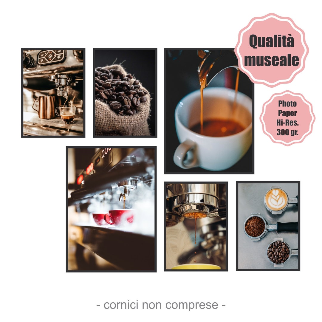 Set of 6 Posters, Espresso Coffee n.2 Size 30x40, N.4 Size 20x30 ...