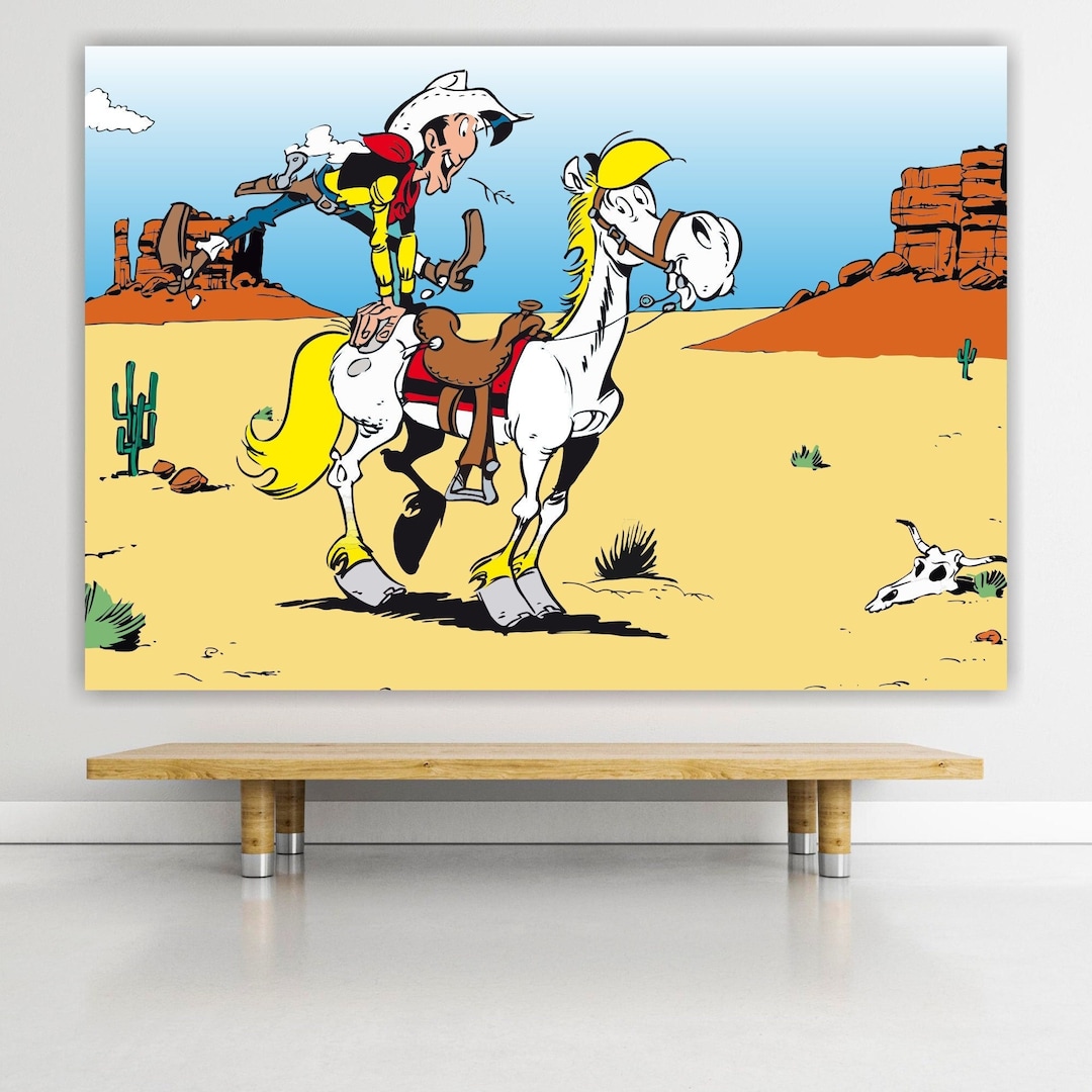 Lucky Luke Wall Decor, Canvas Print, Comic Character, Poster or ...