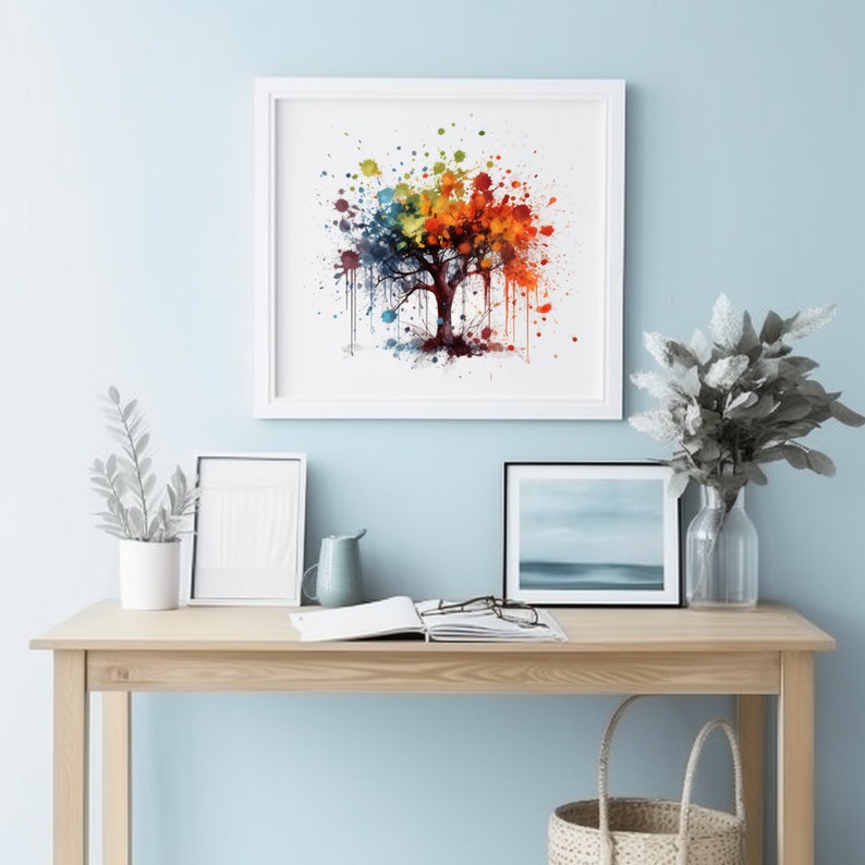 Harmony Unleashed: A Splatter-style Tree - Etsy