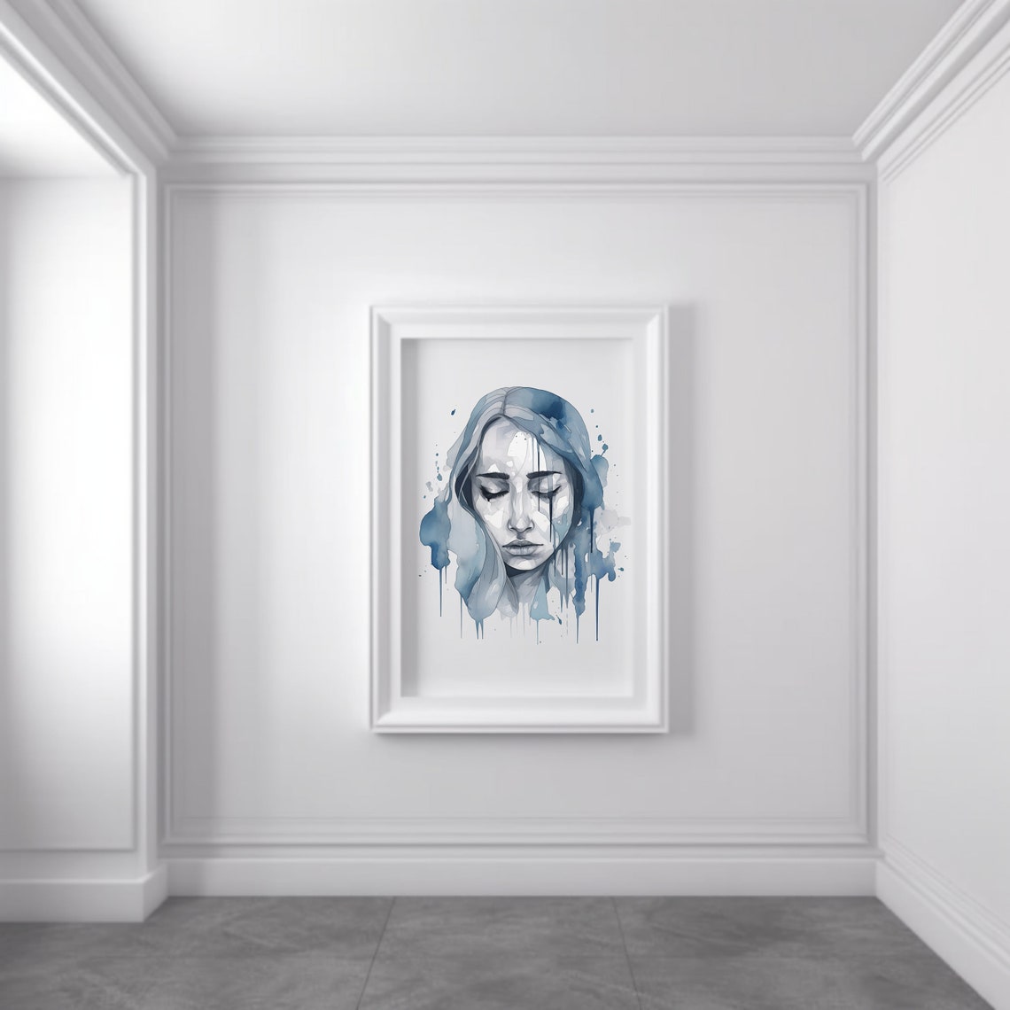 Reflections of Sorrow: A Portrait of Sadness - Etsy