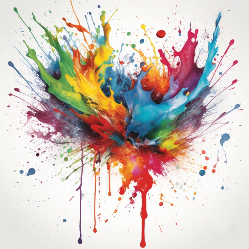 Vibrant Splatter Spectacle - Etsy