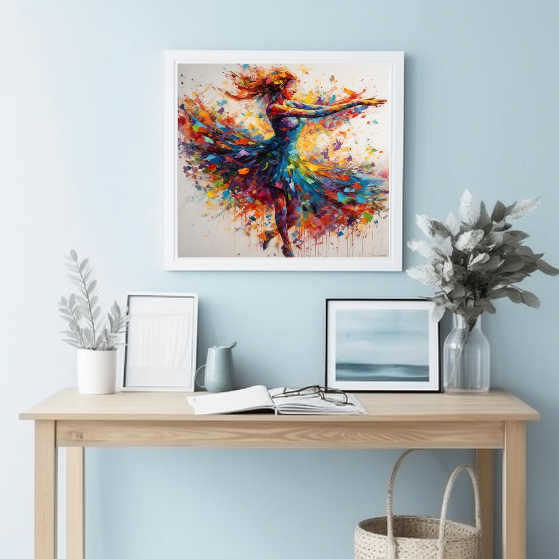 Dancing Colors: Splatter-style Elegance (digital Art) - Etsy