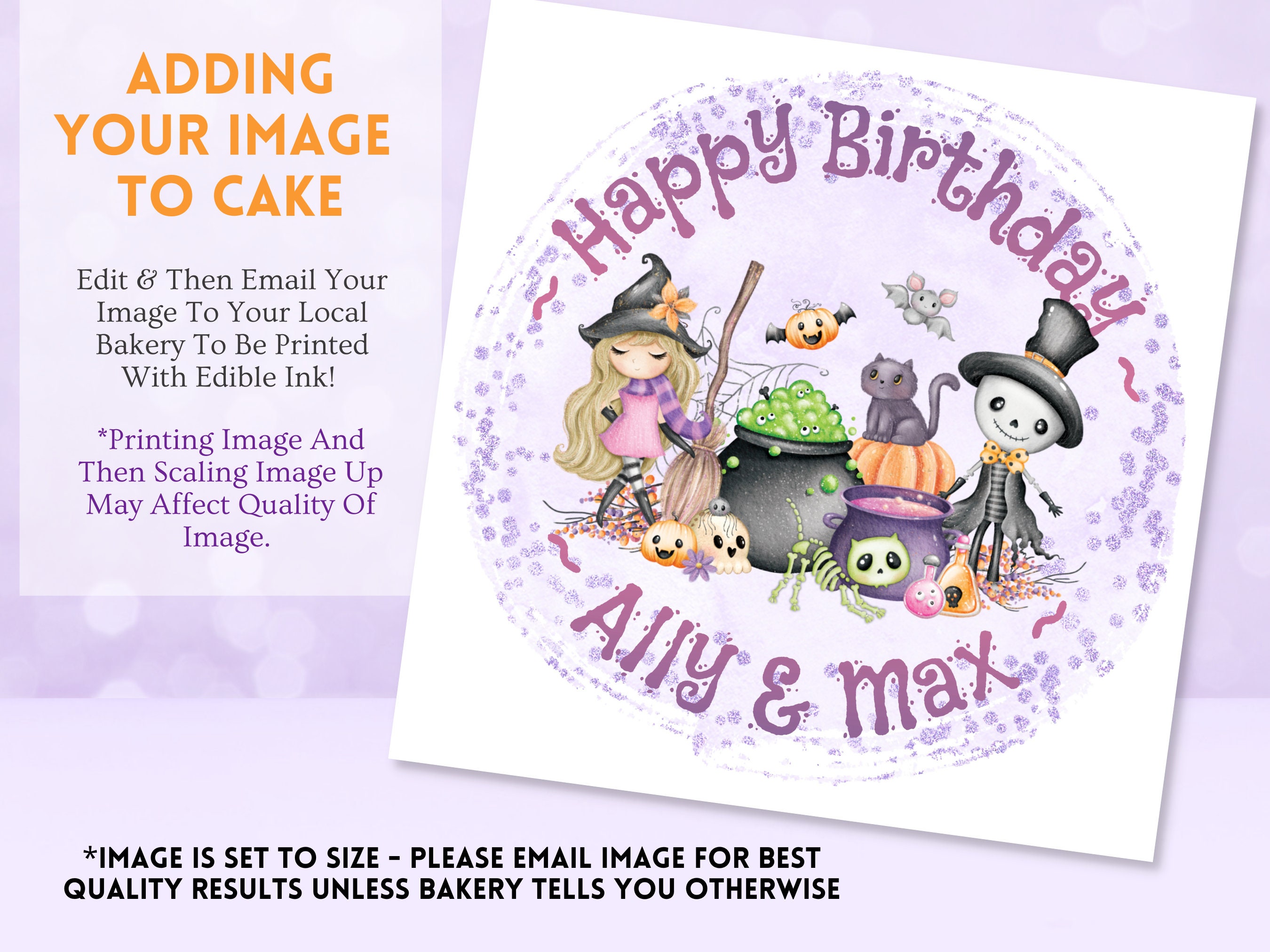 Editable Witch’s Brew Cake Image Witch Cake Topper Spooky Round Cake ...