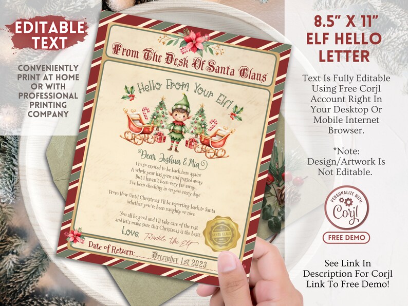 Editable Christmas Elf Welcome Letter Elf Activity Elf Games Elf ...