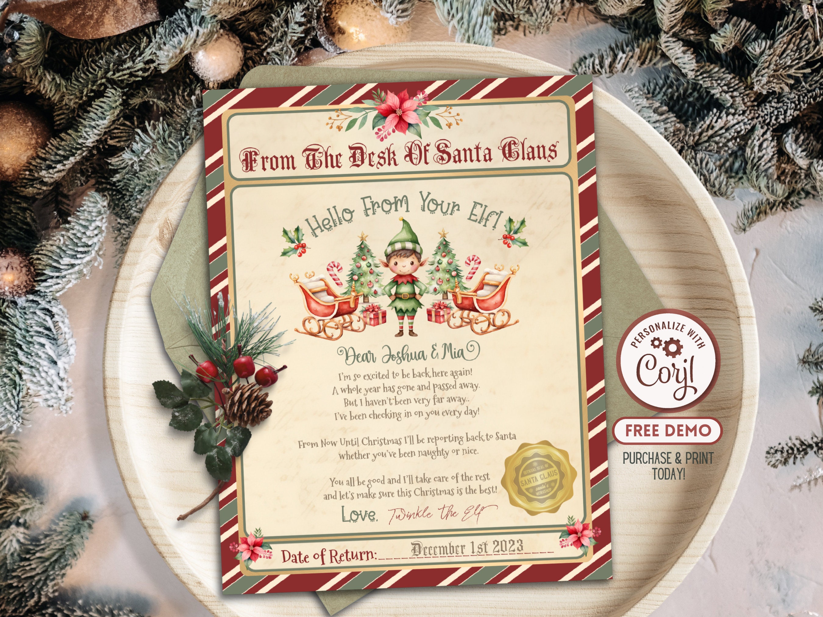 Editable Christmas Elf Welcome Letter Elf Activity Elf Games Elf ...
