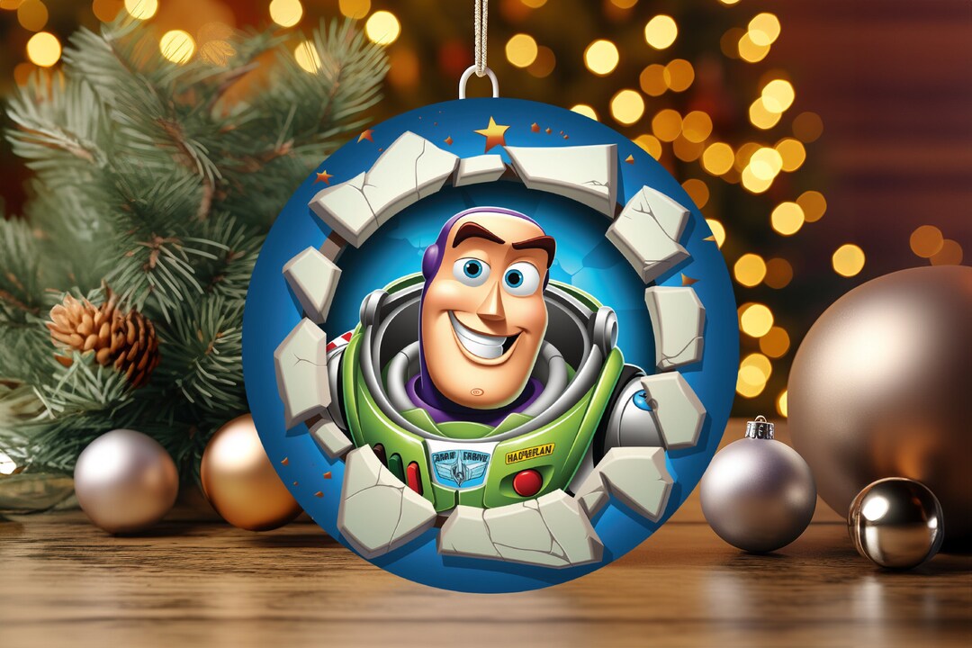 3D Buzz Lightyear Break Through Ornament Design, Ornament Sublimation ...