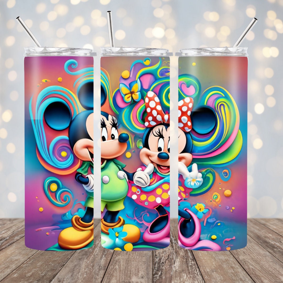 Mickey and Minnie 20oz Sublimation Tumbler Designs, Straight and ...