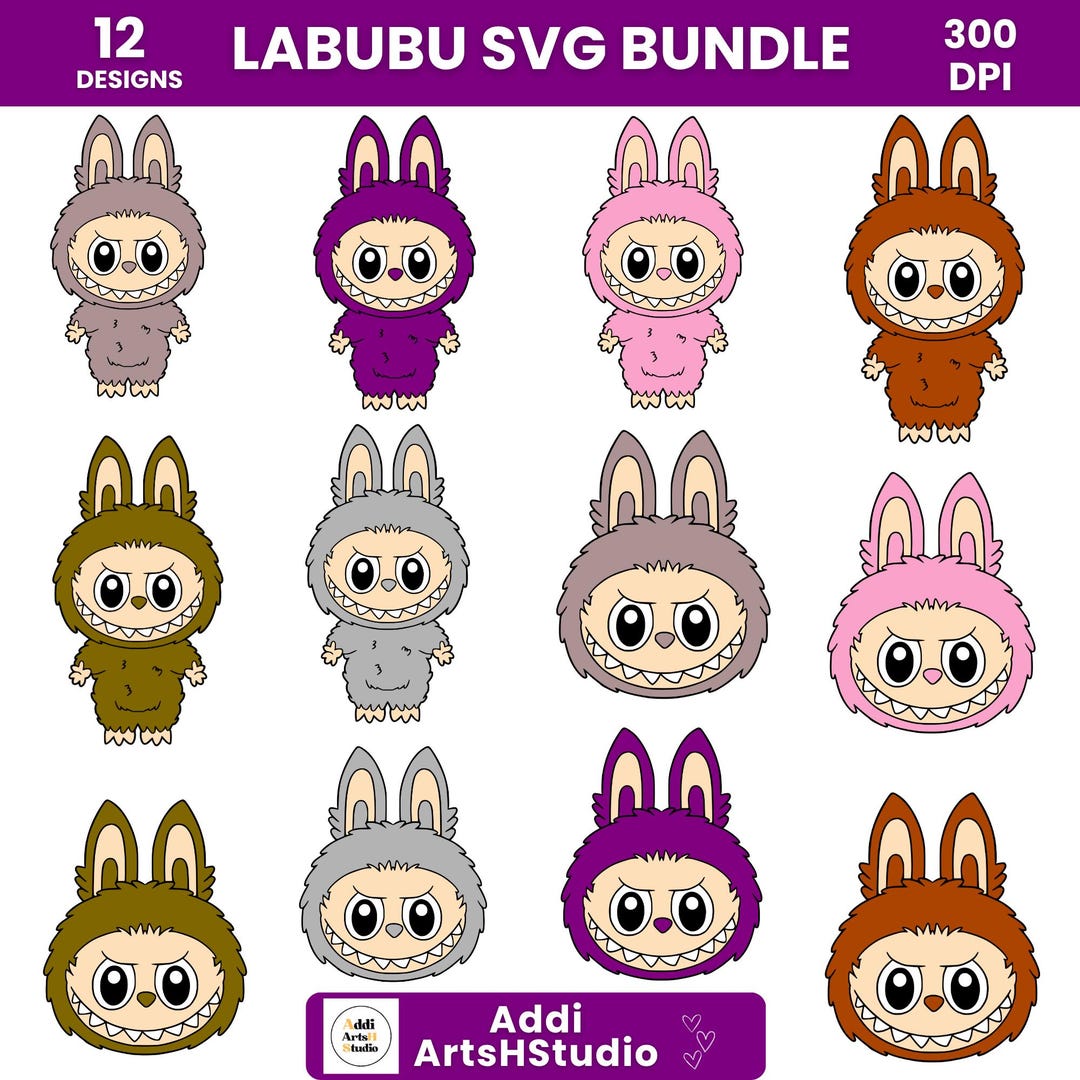 Labubu Designs Svg Png Bundle, Labubu Svg Png, Cricut Labubu Files ...