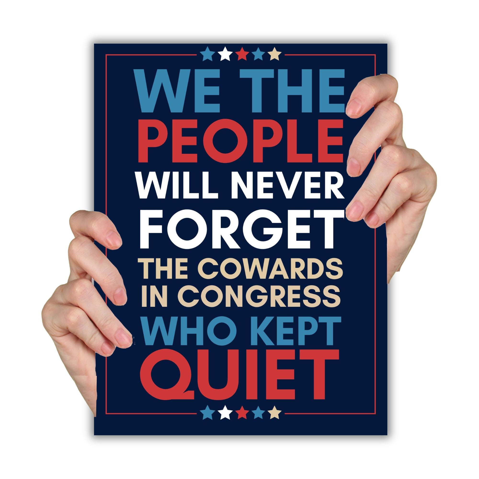 Printable We the People Will Never Forget Protest Sign, No Kings Nit ...