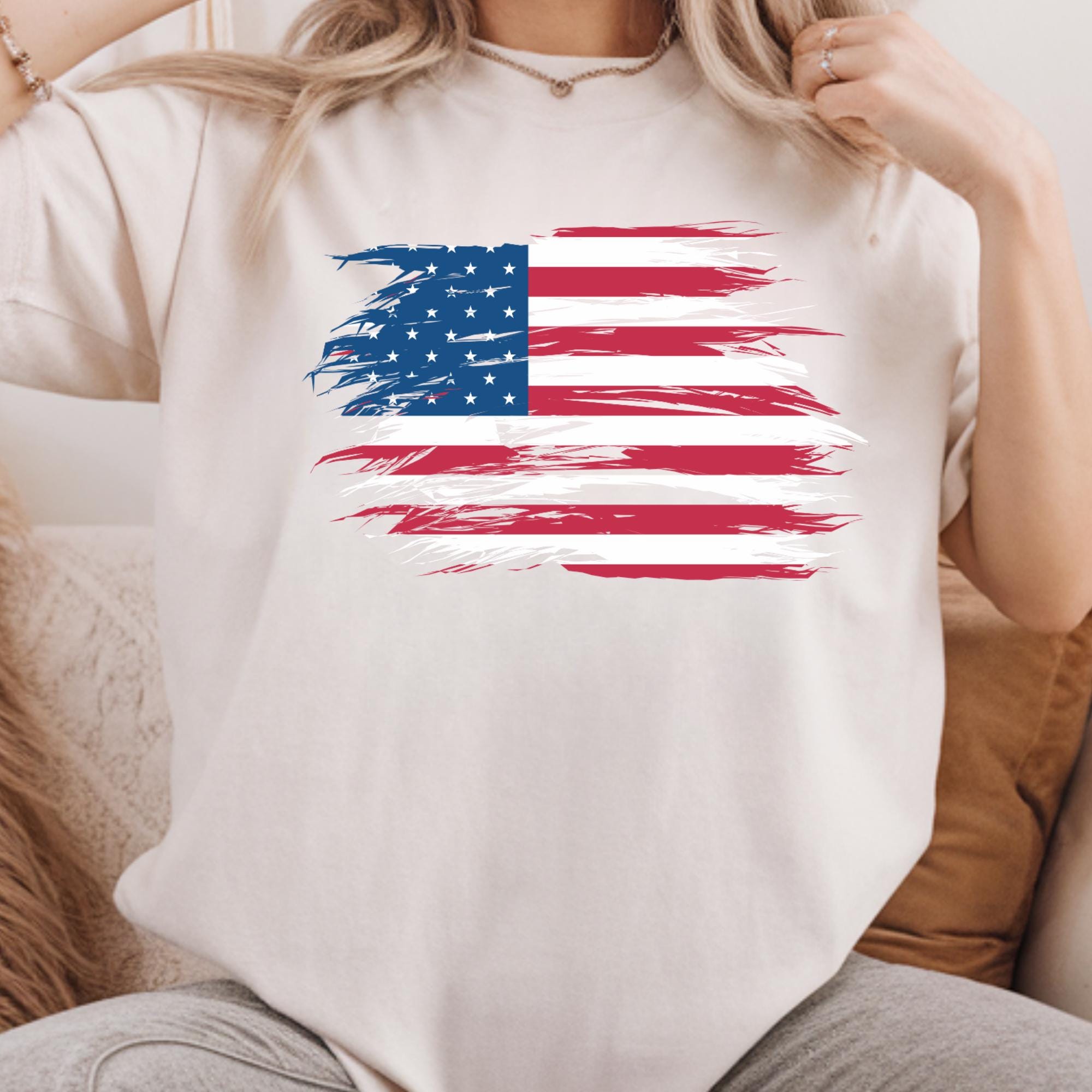 American Flag PNG Clipart Bundle: Distressed USA Flags, Independence ...
