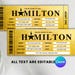 Editable Hamilton Broadway Ticket Template: Surprise Gift (instant ...