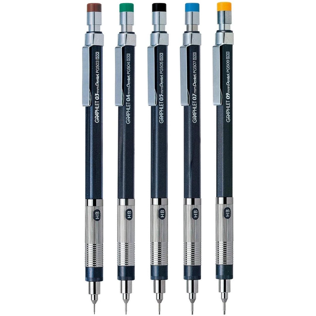 Pentel GRAPHLET Mechanical Drafting Pencil, Choose From 0.3, 0.4, 0.5 ...