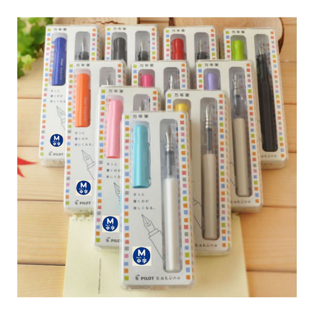 Pilot Kakuno Fountain Pen (medium Point), Smile Face Nib, Included With ...