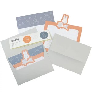 Miffy POP OUT Series Letter Set ( 6 Sheets of Letter Paper, 3 Envelopes, 3 Seals) - Made in ...
