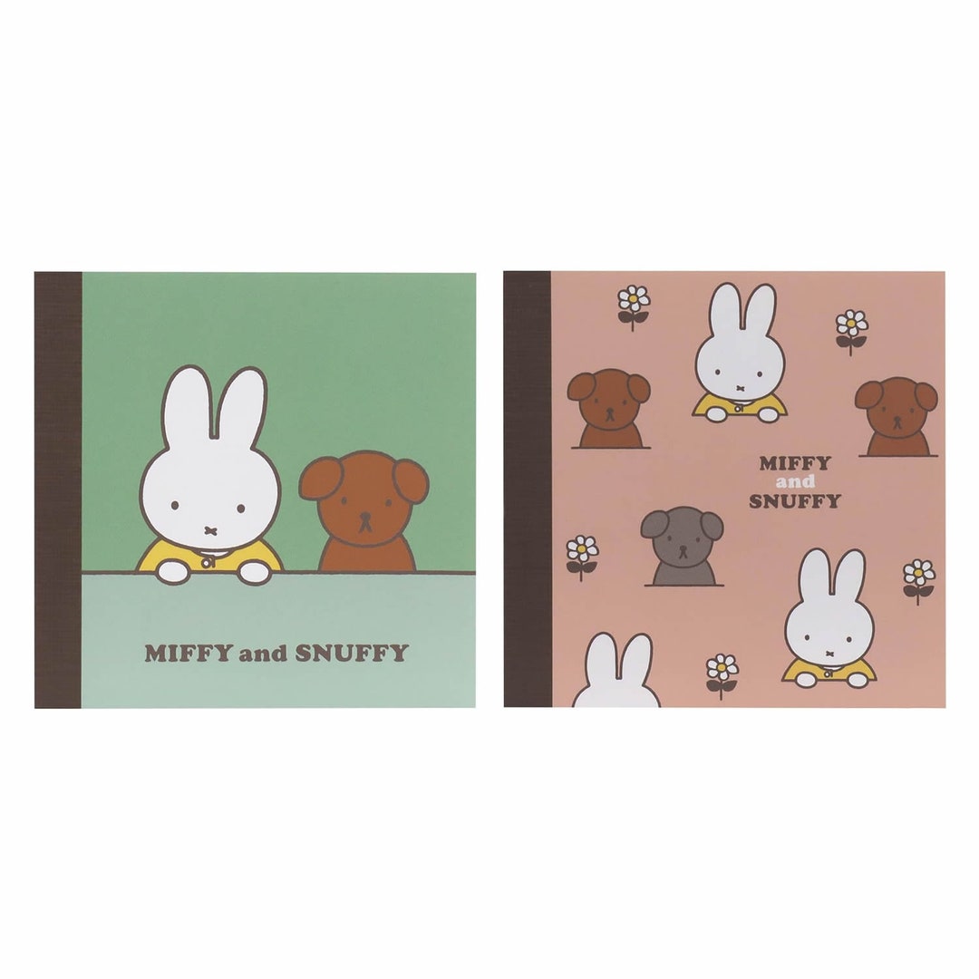 Miffy and Snuffy Square Type Memo Pad, 100 Sheets, 4-pattern Non-sticky ...