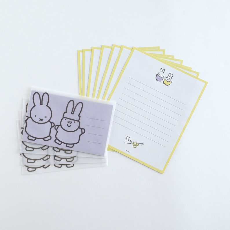 Miffy Letter Set 8 Sheets of Letter Papers, 4 Envelopes Made in Japan - Etsy